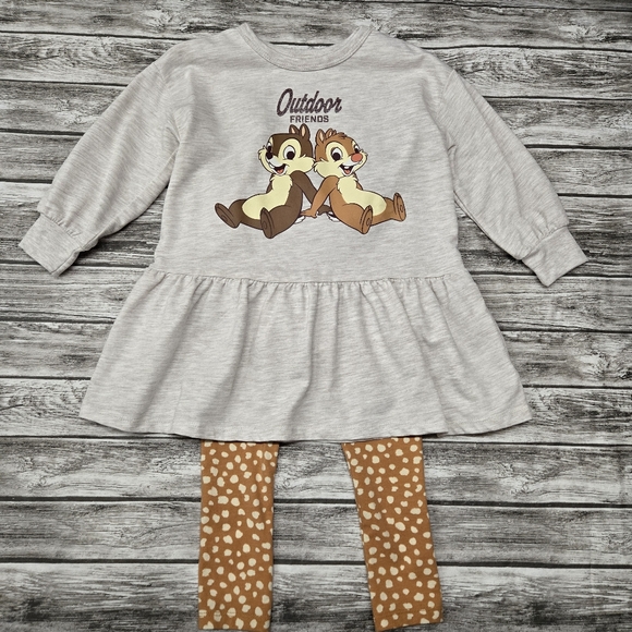 H&M | Matching Sets | Hm X Disney Chip And Dale Dress And Leggings Set ...